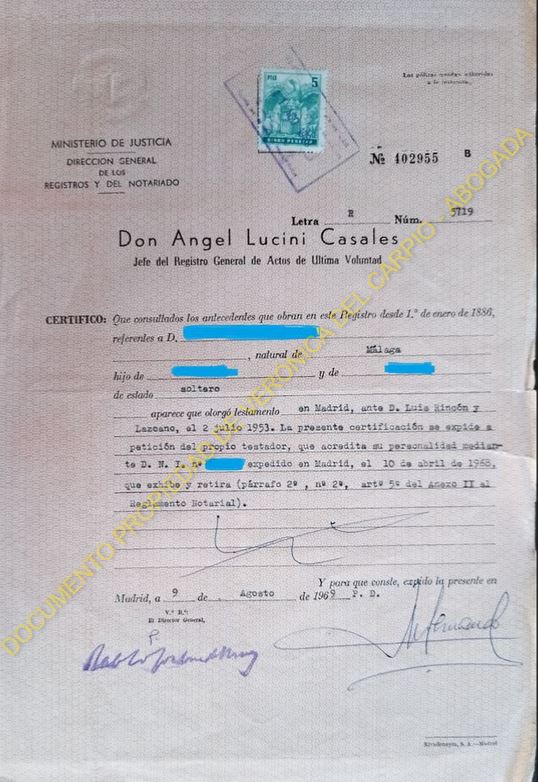 Ejemplo De Certificado Notarial